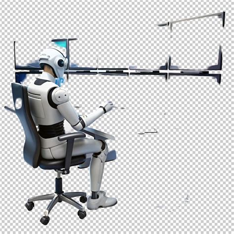 Premium Psd A Robot Facing Server Computer