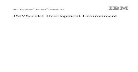 Jspservlet Development Environment · Chapter 1 Jsp And Servlets A