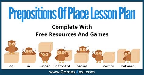 Prepositions Of Place Opposite Prepositions Of Place In On At