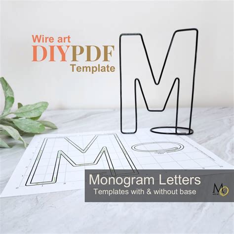 Monogram Wire Word Templates Printables Knitted Wire Art Pattern Template Standing Wire