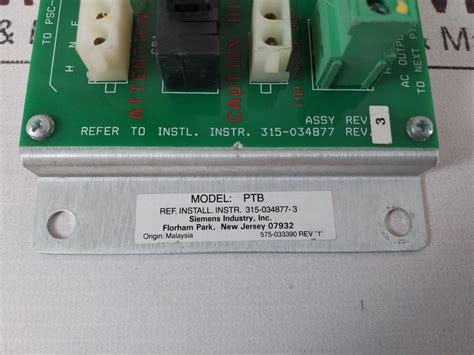 Siemens Ptb Power Termination Board 575 033390 Aeliya Marine