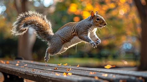 Free Squirrel Mid Jump Image Squirrel Jump Autumn Download At Stockcake