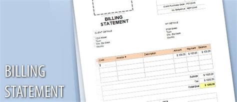 Billing Statement Template For Word