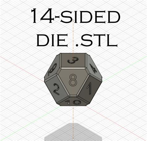 14 Sided Die 3d Model Etsy