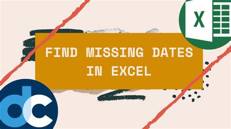 How To Find Missing Dates In Excel Dojki Creation Youtube