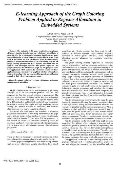 Pdf E Learning Approach Of The Graph Coloring Problem Applied To