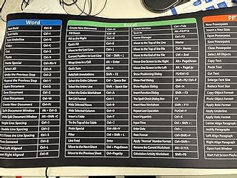 Amazon Com Excel Shortcut Keys Mouse Pad Extended Large XXL Cheat Sheet Gaming Mousepad PC