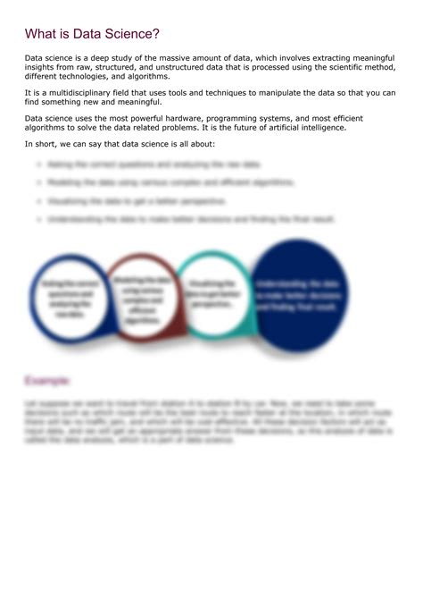 SOLUTION What Is Data Science Answer Studypool