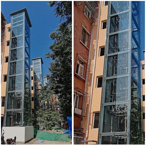 Safety Panorama Residential Elevator Outside Equipment Glass Modern