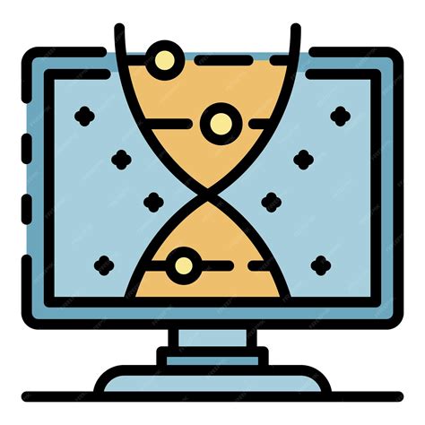 Premium Vector Dna On The Monitor Icon Outline Dna On The Monitor Vector Icon Color Flat Isolated