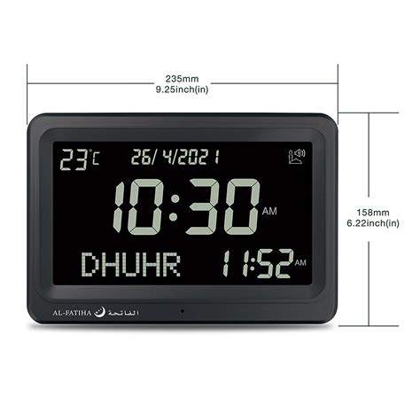 Azan Clock Automatic Worldwide Digital 8 Azan Prayer Sounds Islamic Wall And Desk Clock B