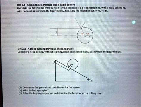 solved dm2 1 collision of a particle and a rigid sphere calculate the