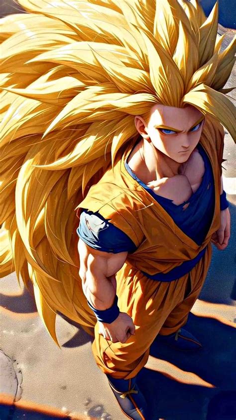 Long Hair Saiyan Super Saiyan Three Goku