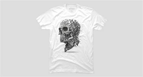 Geometric Explosive Skull Men S Perfect Tee By Manindamoon Design By