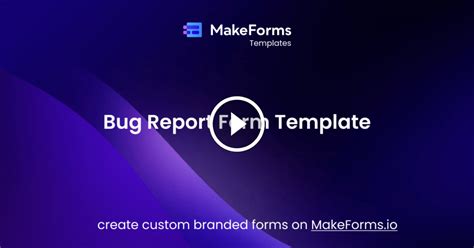 bug report form
