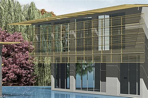 Residential Apartment Building Trees Exterior Glass Vector Trees