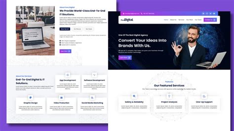 Create Responsive Digital Agency Website Using Html Css And