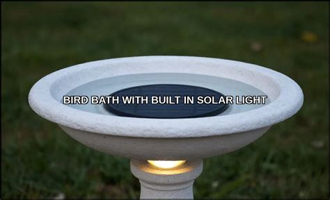 Solar Powered Bird Baths Light Up Your Garden At Night