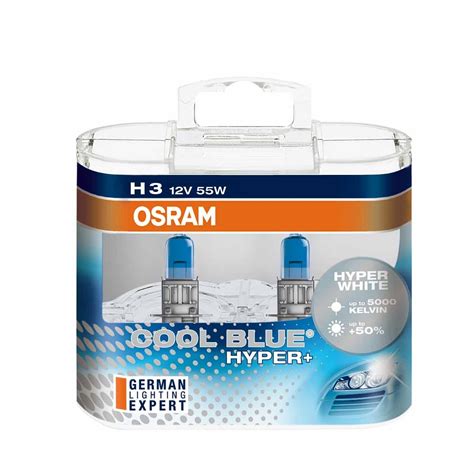 Osram H3 12V 55W Cool Blue Hyper + Up to 5000K Light Bulb # Stock ...
