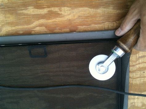 Replacing Older Bronze Window Screen Frames And Mesh In Newbury Park Area Screen Door And