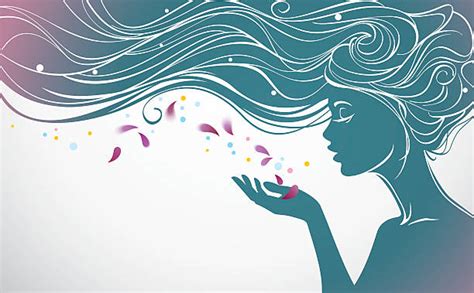 710 Girl Hair Blowing In Wind Stock Illustrations Royalty Free Vector