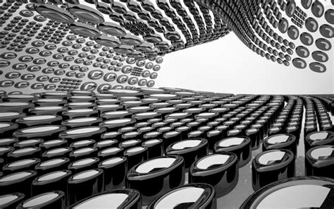 Premium Photo A Black And White Image Of A Building With A Lot Of
