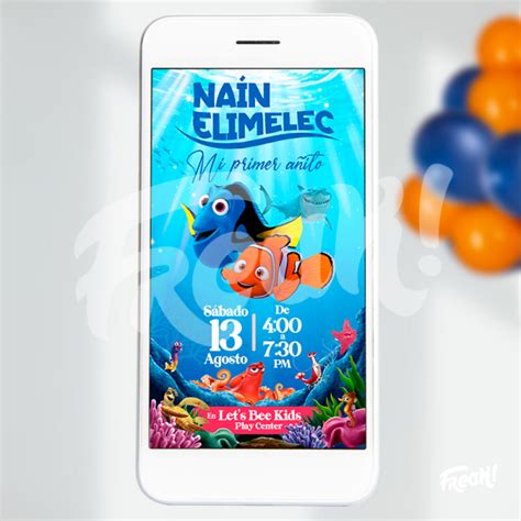 Buscando A Nemo Freak Invitaciones Digitales