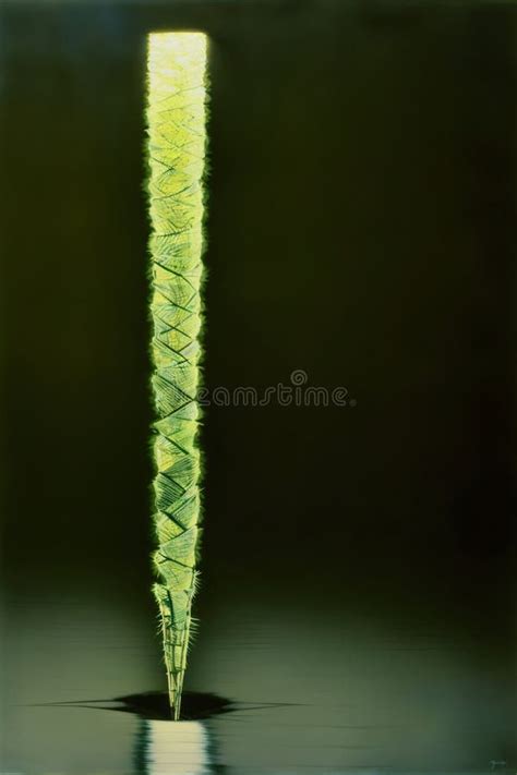 A Tall Green Object Floating On Top Of A Body Of Water Generative Ai