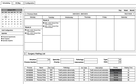 An Early Prototype Of The Interface Dedicated To The Weekly Surgery