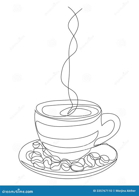 One Continuous Line Drawing Of Hands Holding A Cup Of Tea Stock Vector Illustration Of Iron