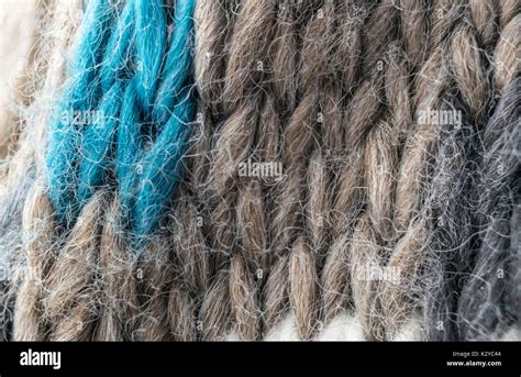 Highly Detailed Needlework Wool Fabric Close Up Wool Texture