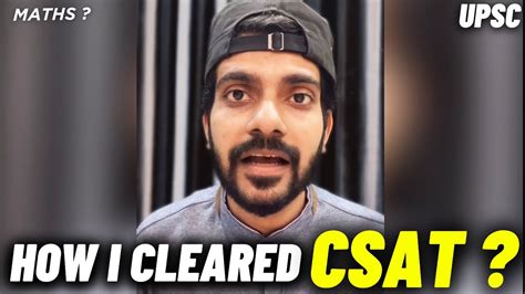 How I CLEARED UPSC CSAT Strategy In 1 Minute YouTube