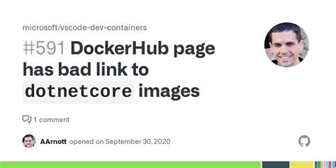 DockerHub Page Has Bad Link To Dotnetcore Images Issue 591 Microsoft Vscode Dev