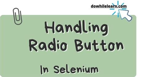 Selenium Radio Button Is Selected