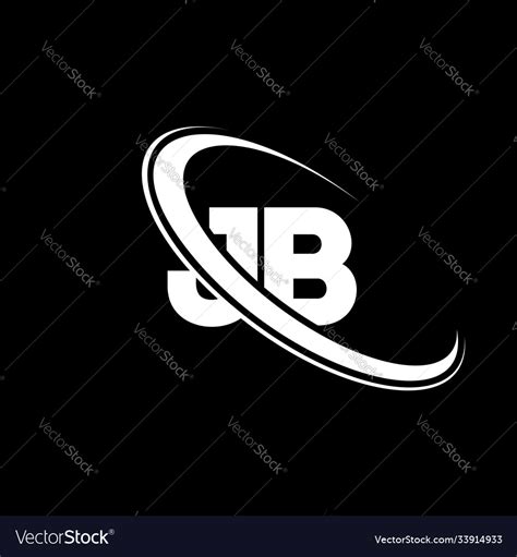 Jb Logo J B Design White Letter Jbj Royalty Free Vector
