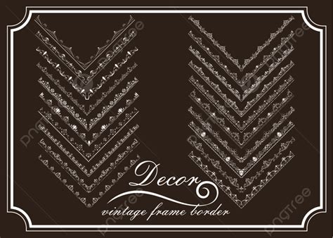 장식 프레임 또는 프리미엄 초대 카드에 대한 아름다운 복고풍 선조와 빈티지 장식 원활한 테두리 패턴 템플릿 Psd 다운로드 디자인 자료 다운로드