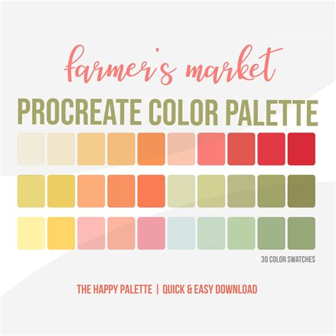 Cute Procreate Color Palette 30 Procreate Swatches Digital Art Procreate Tools For Ipad