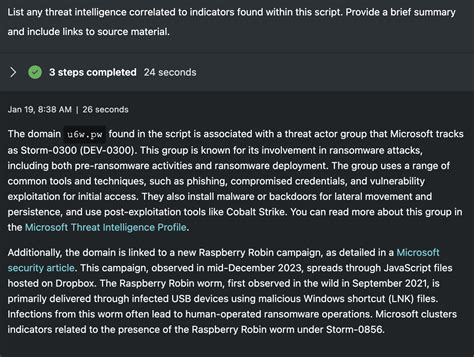 Security Copilot Promptbook Suspicious Script Analyzer