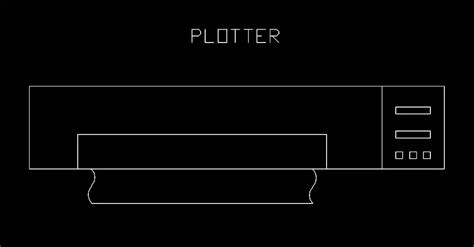 Bloque De Plotter En Autocad Gratis Dwg 2d Cad Block