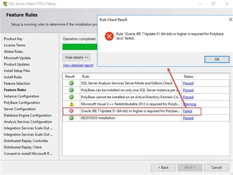 sql server 2019 oracle jre 7 update 51 64 bit or higher is required