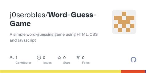 Github J0seroblesword Guess Game A Simple Word Guessing Game Using