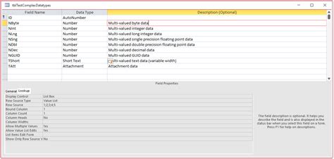 complex data types in access