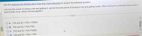 Use The Applying The Multiplication Rule Flow Chart Interactive To