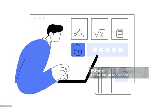 Class Access Code Isolated Cartoon Vector Illustrations Stock