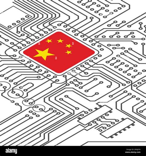 Electric Circuit Perspective China Microchip Stock Vector Image Art Alamy