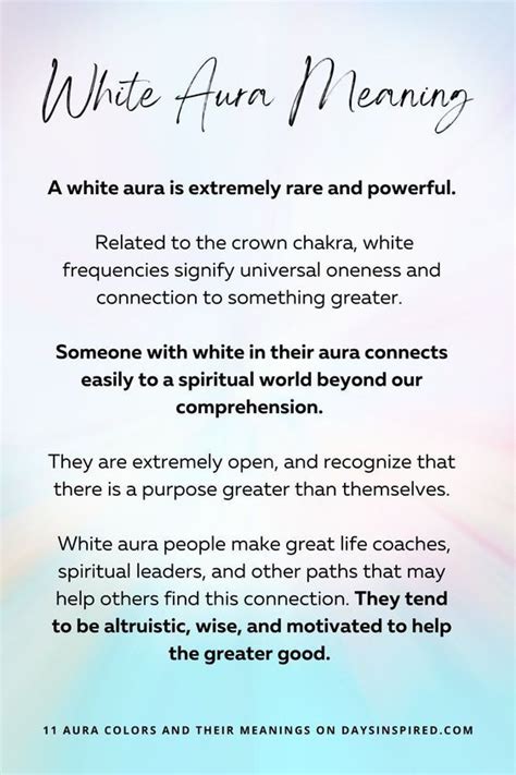 Understanding Your Aura: The 11 Aura Colors and What They Mean - Days Inspired | Aura colors ...