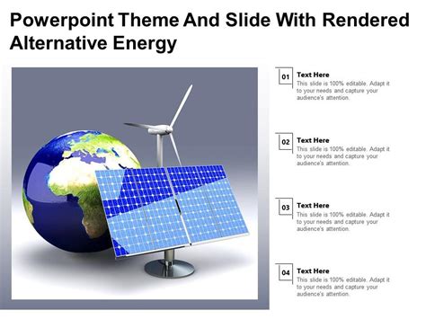 Powerpoint Theme And Slide With Rendered Alternative Energy Presentation Graphics