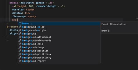 Emmet Suggestions Bug In SASS Files Issue 115854 Microsoft Vscode GitHub