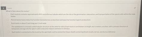 21 ﻿pointwhat Is False About The Testeseach Testicle