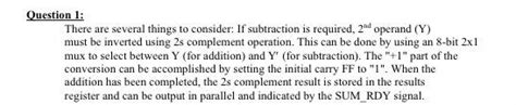 Consider The Serial Adder Design Examined In Class